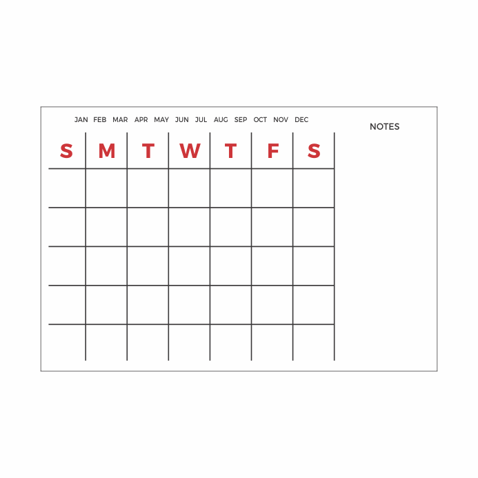Calendar Dry Erase Board | SignsRxUSA