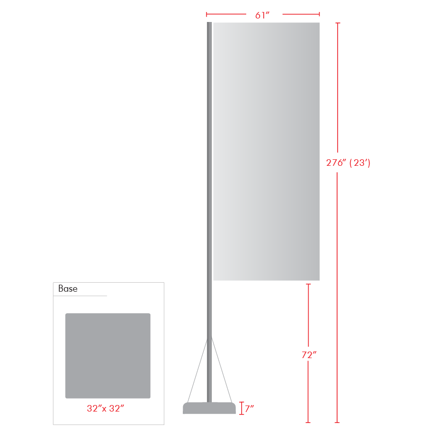 23ft Flagpole Banner Stand - SignsRX