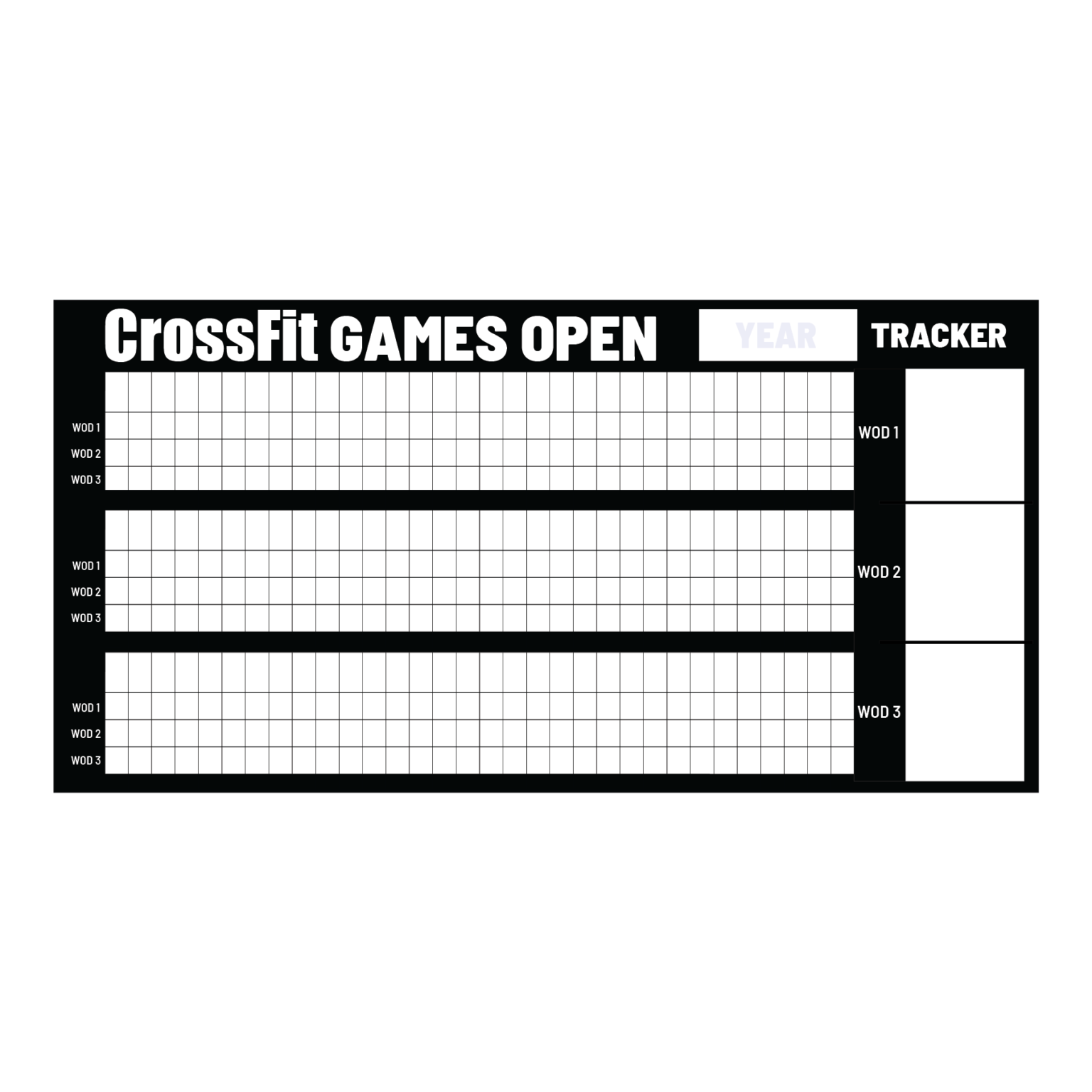 Crossfit Games Open Tracker Dry Erase Board - SignsRX